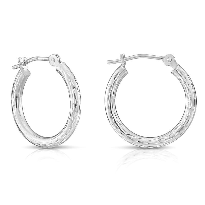 Real Diamond 14k Hoops - Etsy