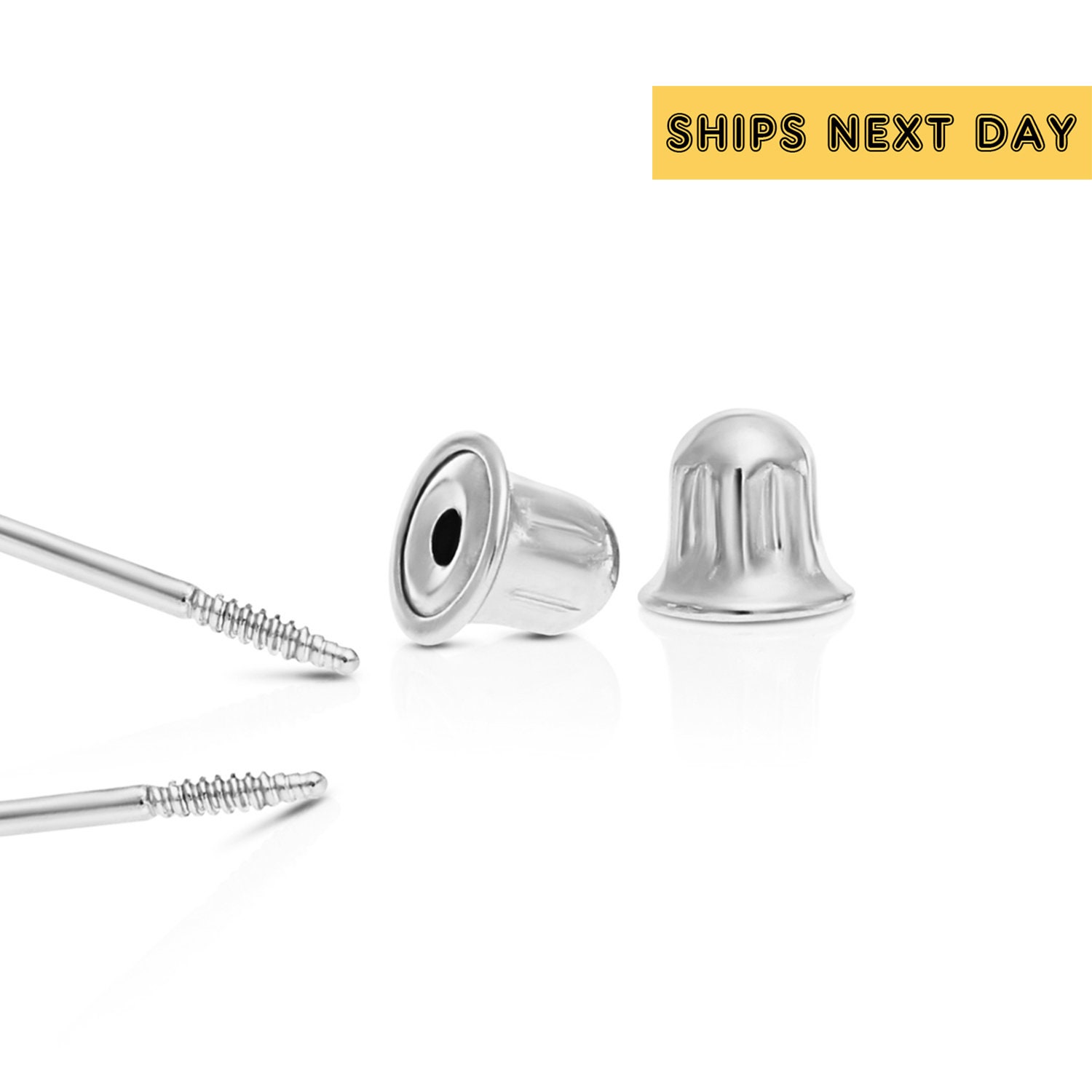 14k Solid Gold Screw Backs Replacement Back Findings - Safety Screw ...