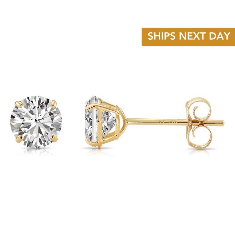 Real Diamond Earring 14k - Etsy