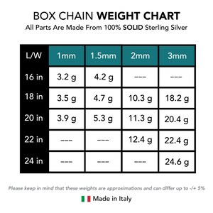 Sterling Silver Italian Box Chains, Unique Diamond-cut Engravings ...
