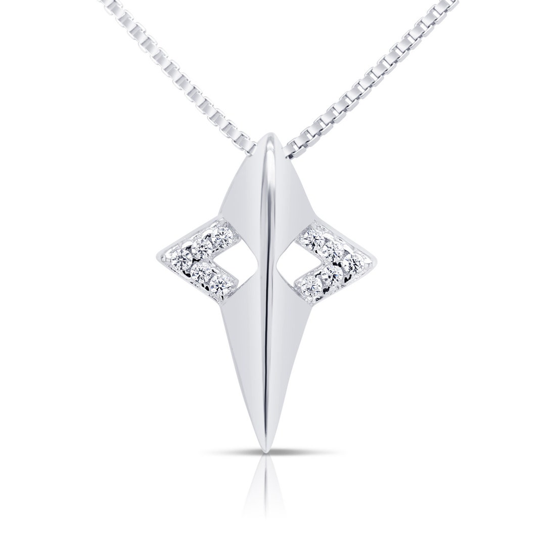 Cross Necklace, Sterling Silver Charm Pendant, 18 Inch Chain - Etsy