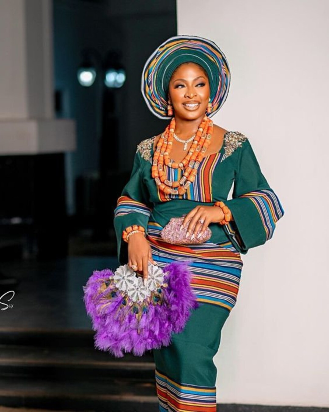 Classic Sanyan Iro and Buba Asooke/ Yoruba Asooke/ 4 Pieces Complete ...