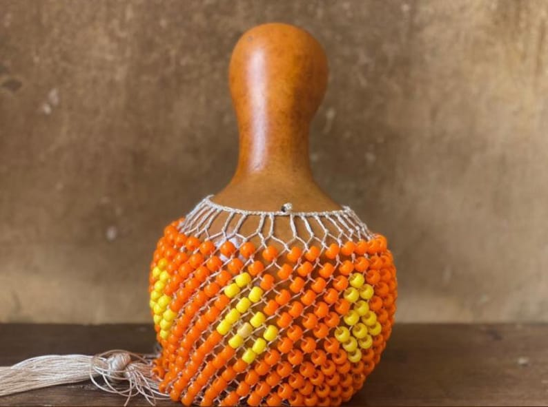 Shekere/ African Shaker/ Beaded Gourd Rattle - Etsy