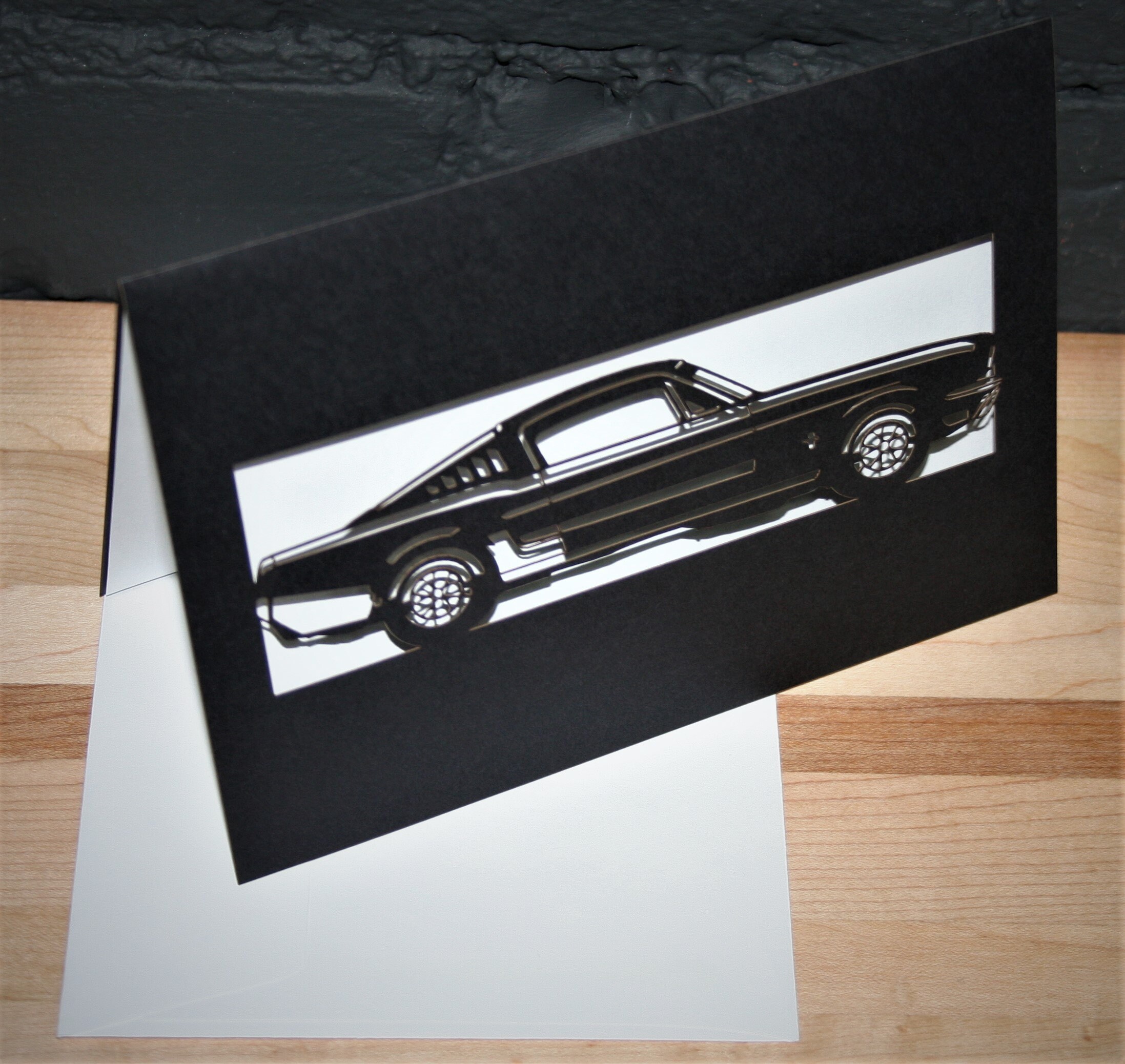 Wishes Card Mustang Car - Etsy