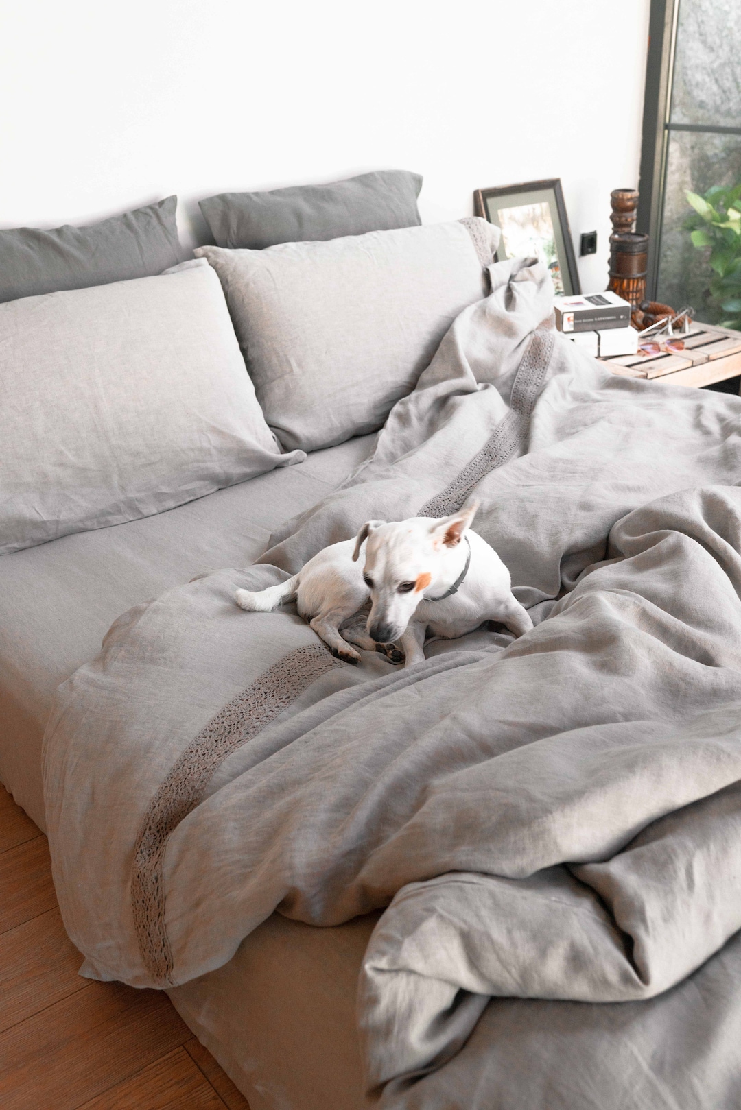 Gray Duvet Cover Lacey, Crochet, Romance Quilt Cover, Room Decor ...