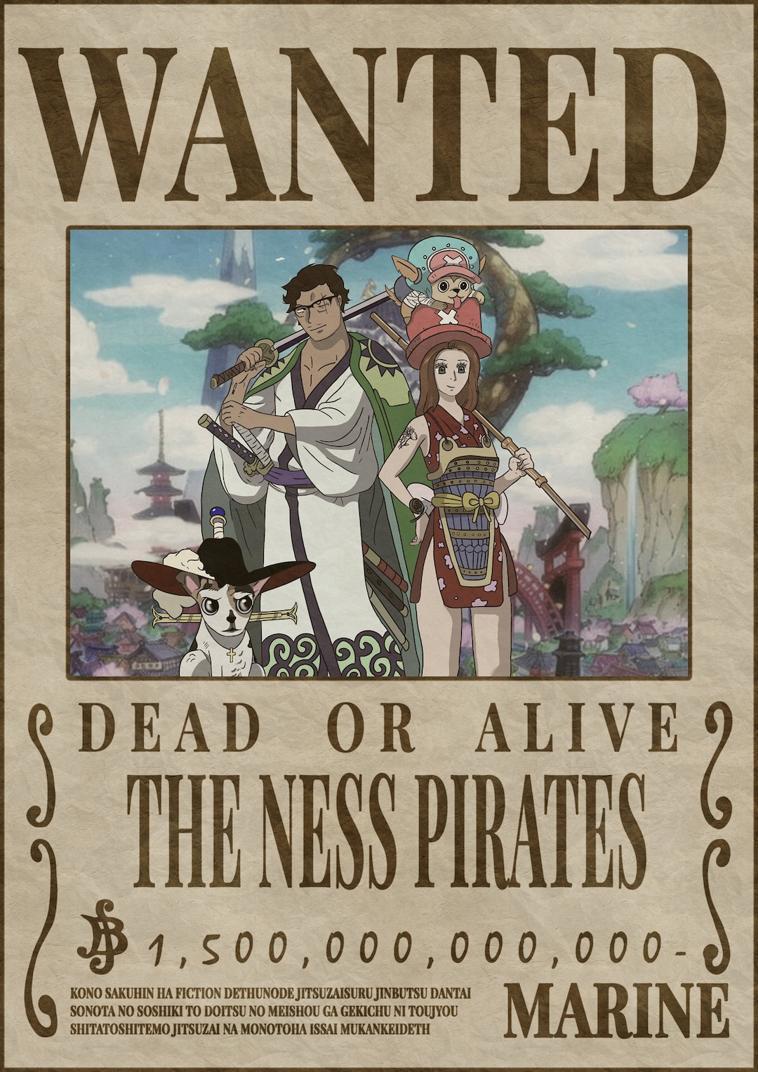 One Piece Custom Wanted Poster - Etsy