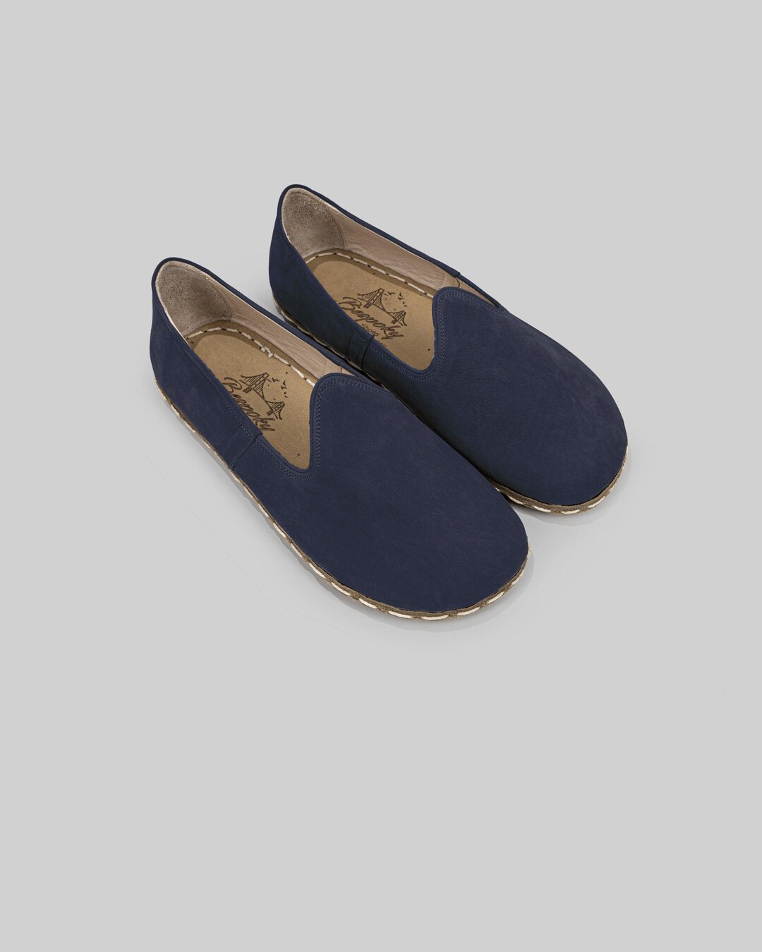 Navy Barefoot Style Shoes: Wide Toe Box, Zero Drop Design | Nubuck ...