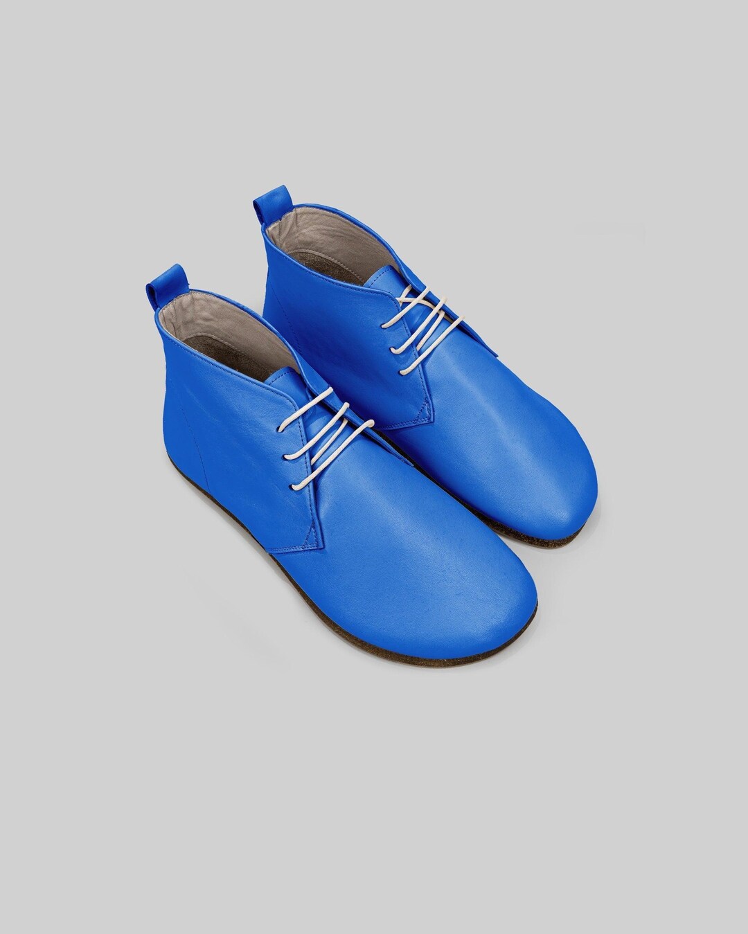 Barefoot Boots: Blue Drum-dyed Leather (wide Toe Box, Zero Drop) - Etsy