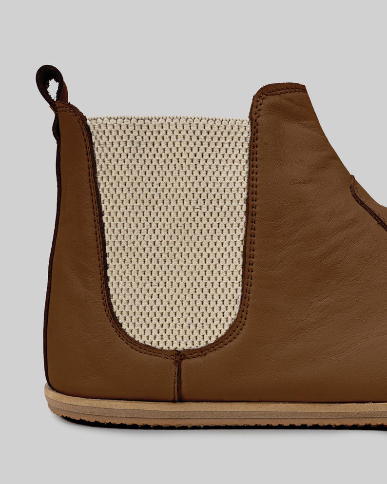Tan Chelsea Boots - Wide Toe Box, Flexible Leather Design - Etsy UK