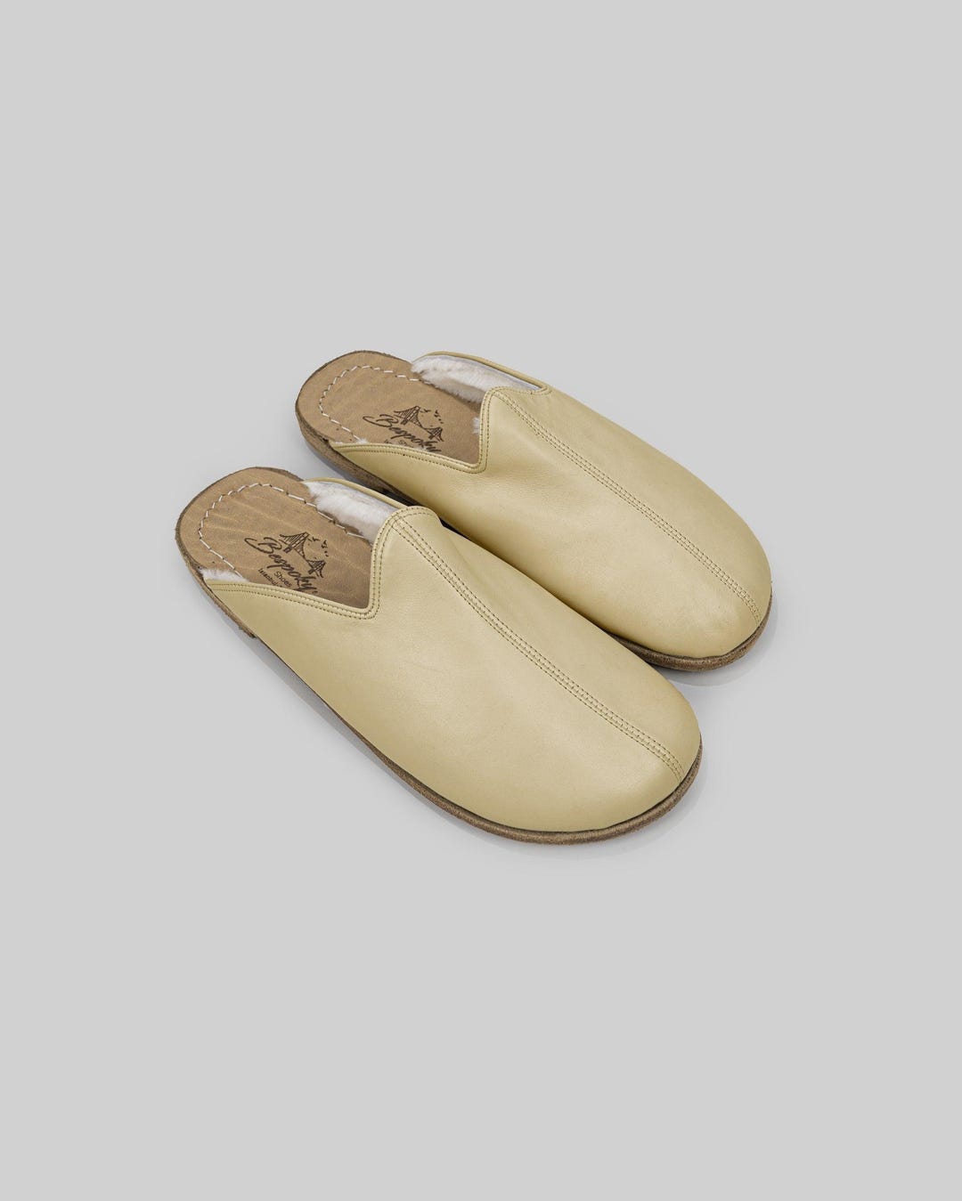 Leather Shearling Slippers: Lemon Yellow, Wide Fit - Wool Lined - Etsy