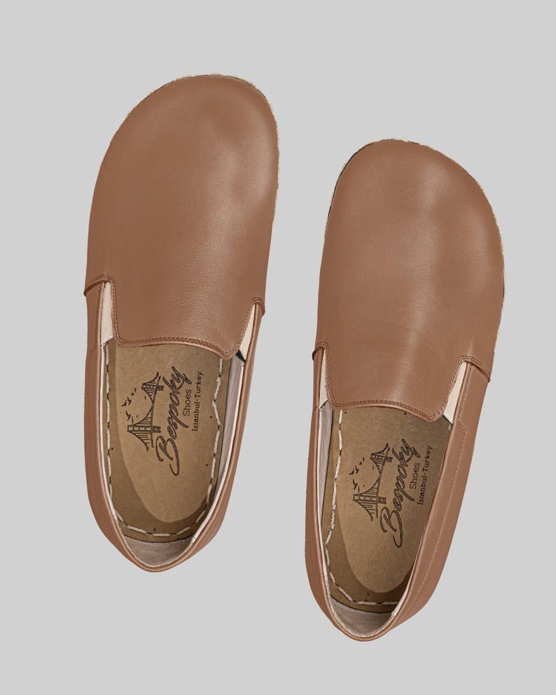 Barefoot Shoes Men Loafers: Natural Foot Posture Design, Light Tan ...