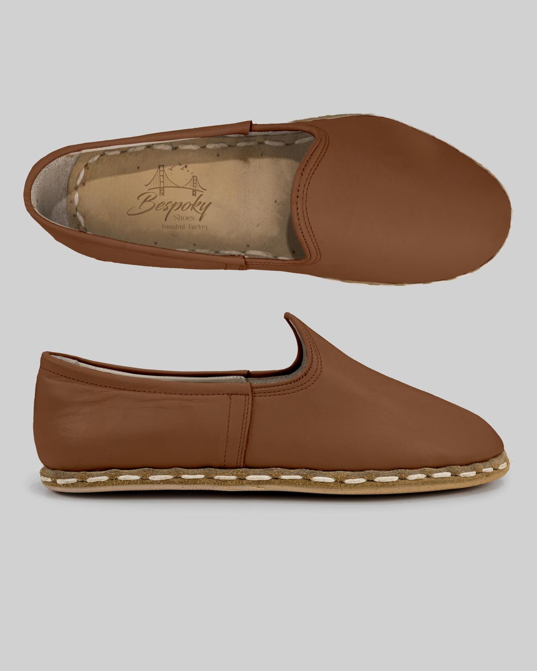 Dark Tan Leather MEN Yemeni Shoes, Handmade Comfortable Loafer With ...