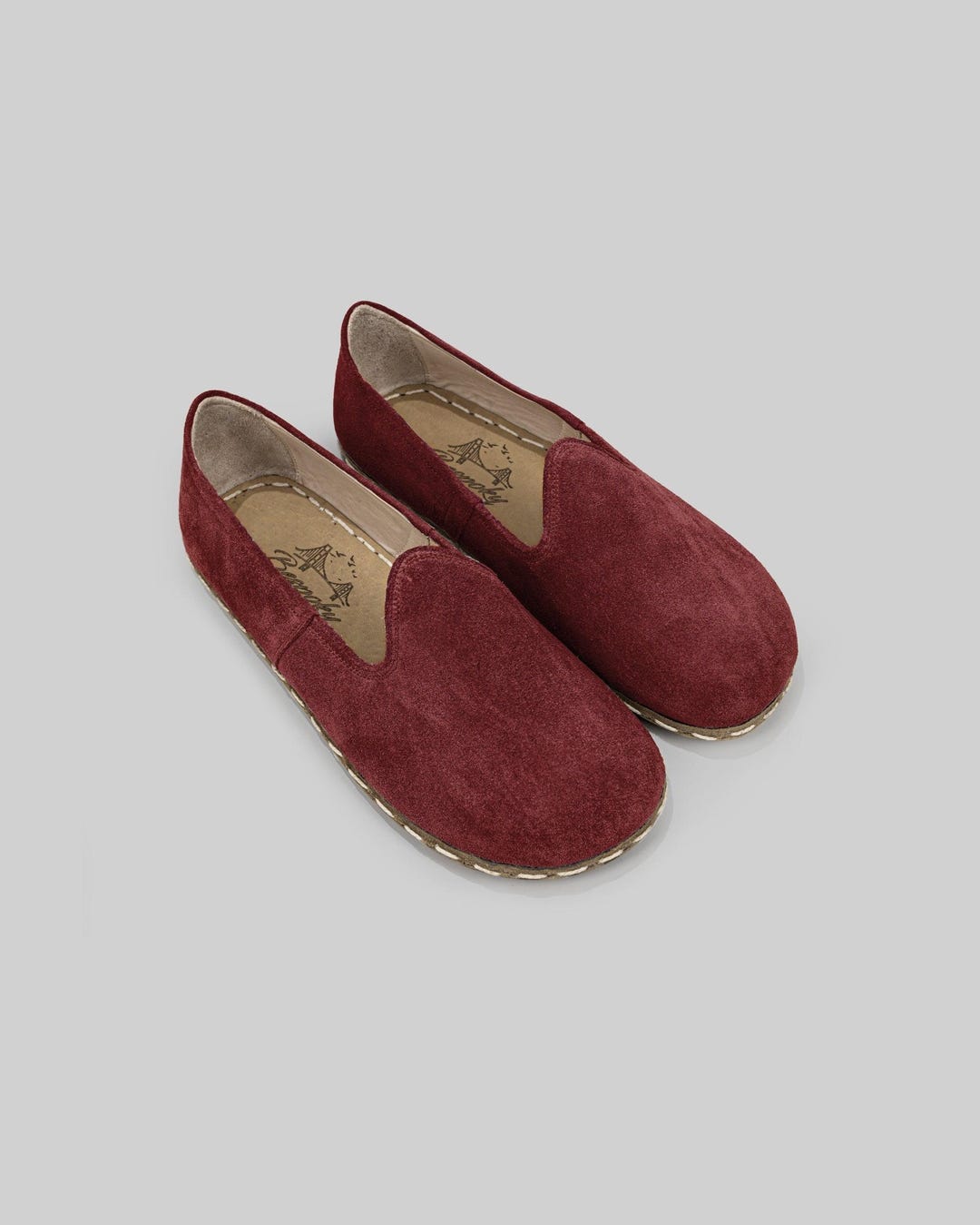 Zero Drop Barefoot Wide Toe Box Shoes: Burgundy Leather Casual Footwear ...