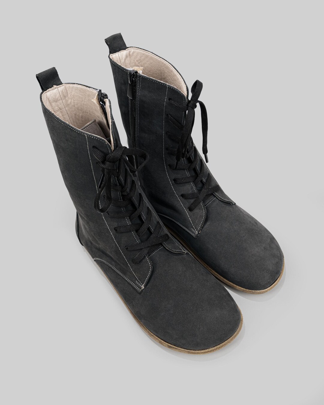 Turkish Nubuck Leather Boots - Wide Toe Handmade for Men - Etsy