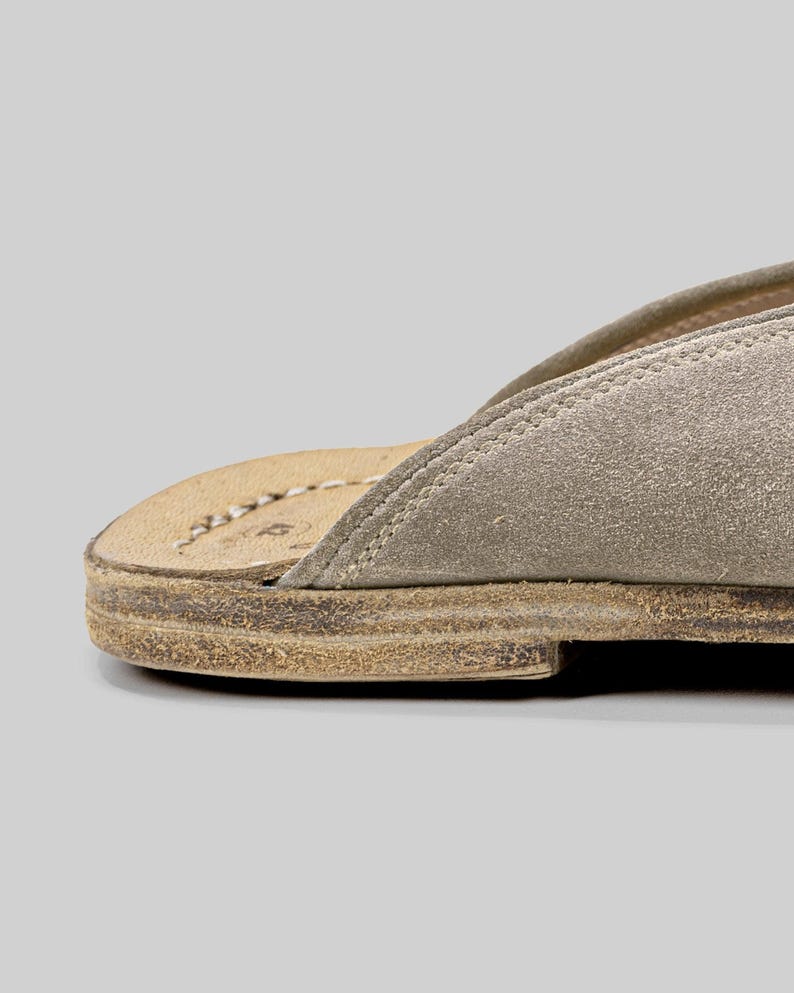 Barefoot Slippers Men - Wide Toe Box, Flexible Handmade Leather Slides ...