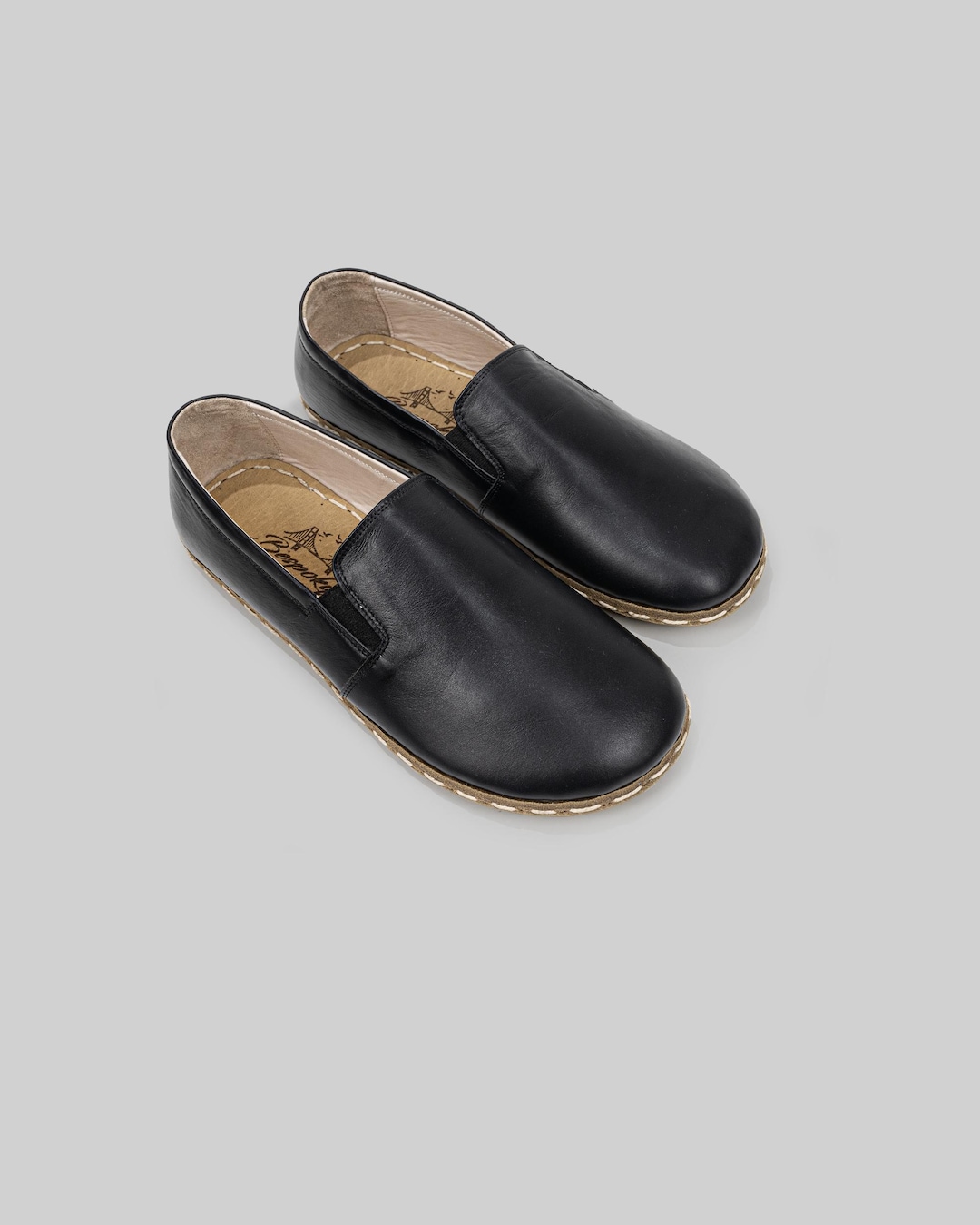 Barefoot Loafers: Black Wide Toe Box Shoes (buffalo Leather, Slip ...