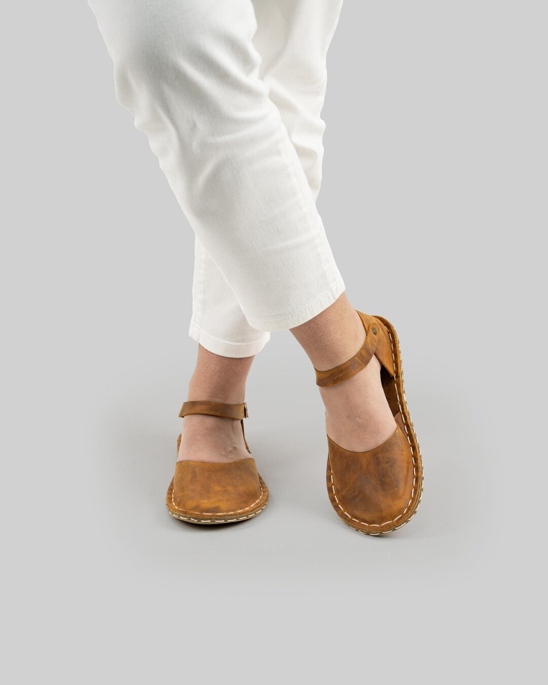 Wide Turkish Flats, Minimalist Barefoot Sandals, Wide Toe Box, Natural ...