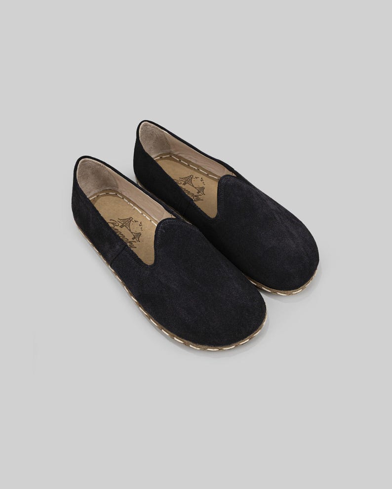 Zero Drop Barefoot Wide Toe Box Shoes: Black Leather Craftsmanship ...