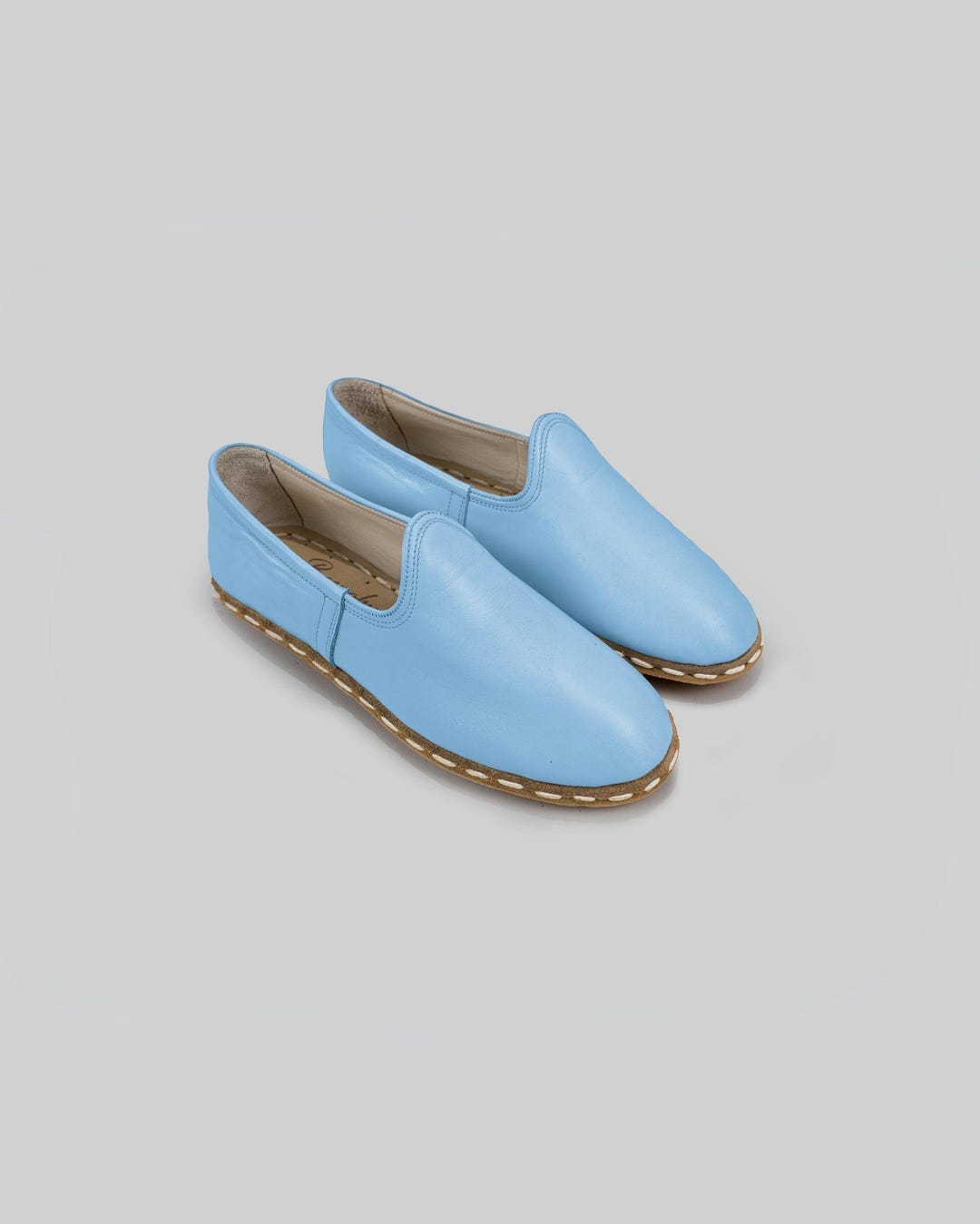 Baby Blue Barefoot Shoes: Wide Toe Box, Hand Stitched (suede) - Etsy