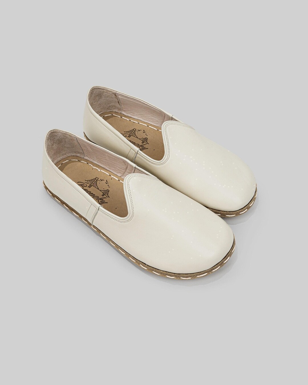 Zero Drop Design Barefoot Shoes - Wide Toe Box, Lucas Beige Leather ...