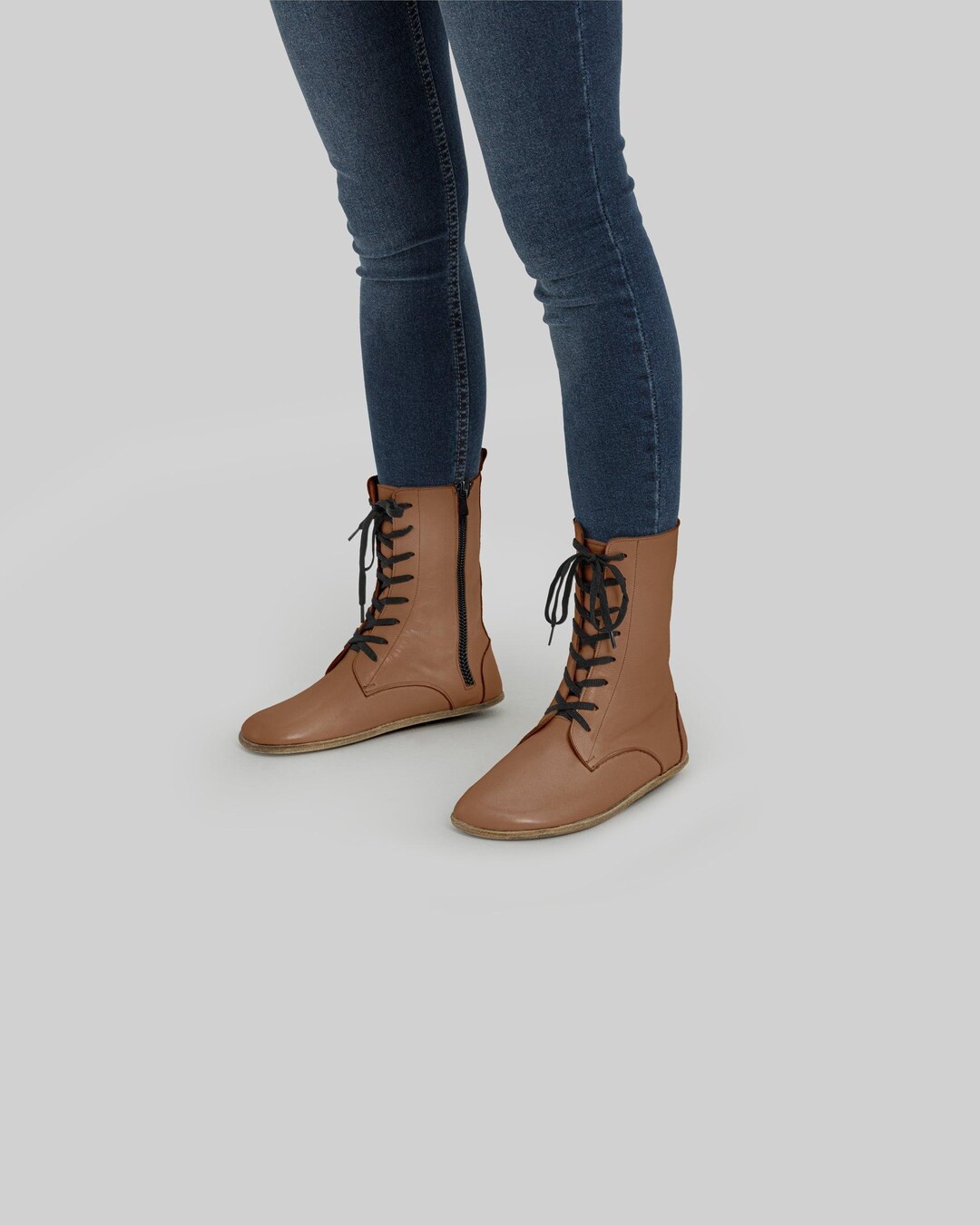Wide Toe Box Barefoot Boots: Drum-dyed Leather, Zero Drop Heel | Veg ...