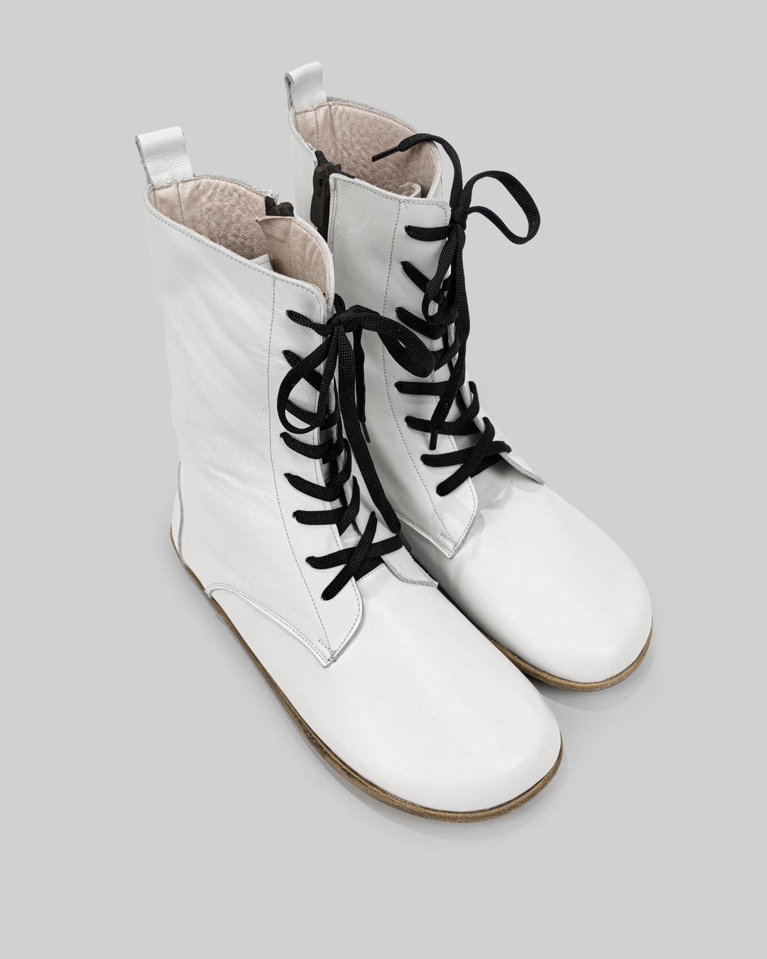 Handmade Leather Boots: Turkish White, Wide Fit - Medieval Style - Etsy