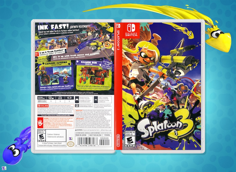 Splatoon 3 Reversible Cover Art: Insert / Case for Nintendo - Etsy