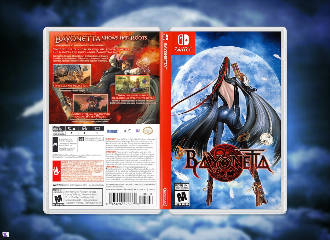 Bayonetta Cover Art: Replacement Insert / Case for Nintendo Switch (US ...