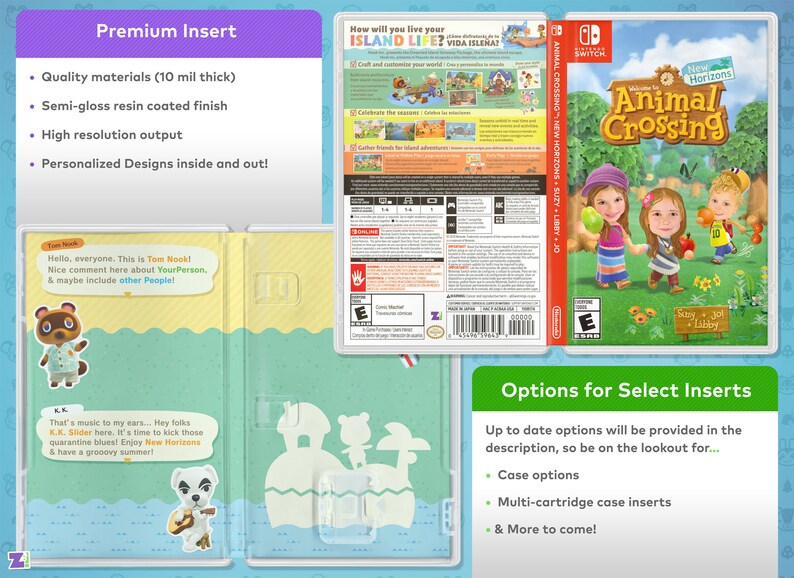 Animal Crossing New Horizons Personalized Cover Art: - Etsy