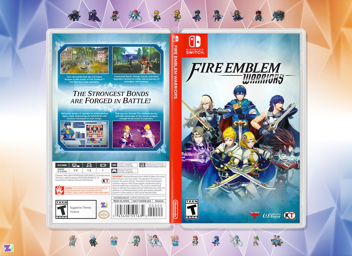 Fire Emblem Warriors Cover Art: Replacement Insert & Game card | Etsy