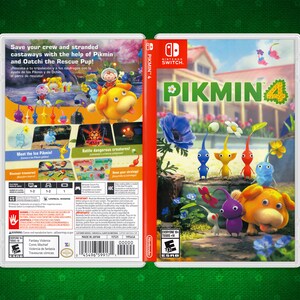 Pikmin 4 Cover Art: Replacement Insert / Case for Nintendo Switch (US ...