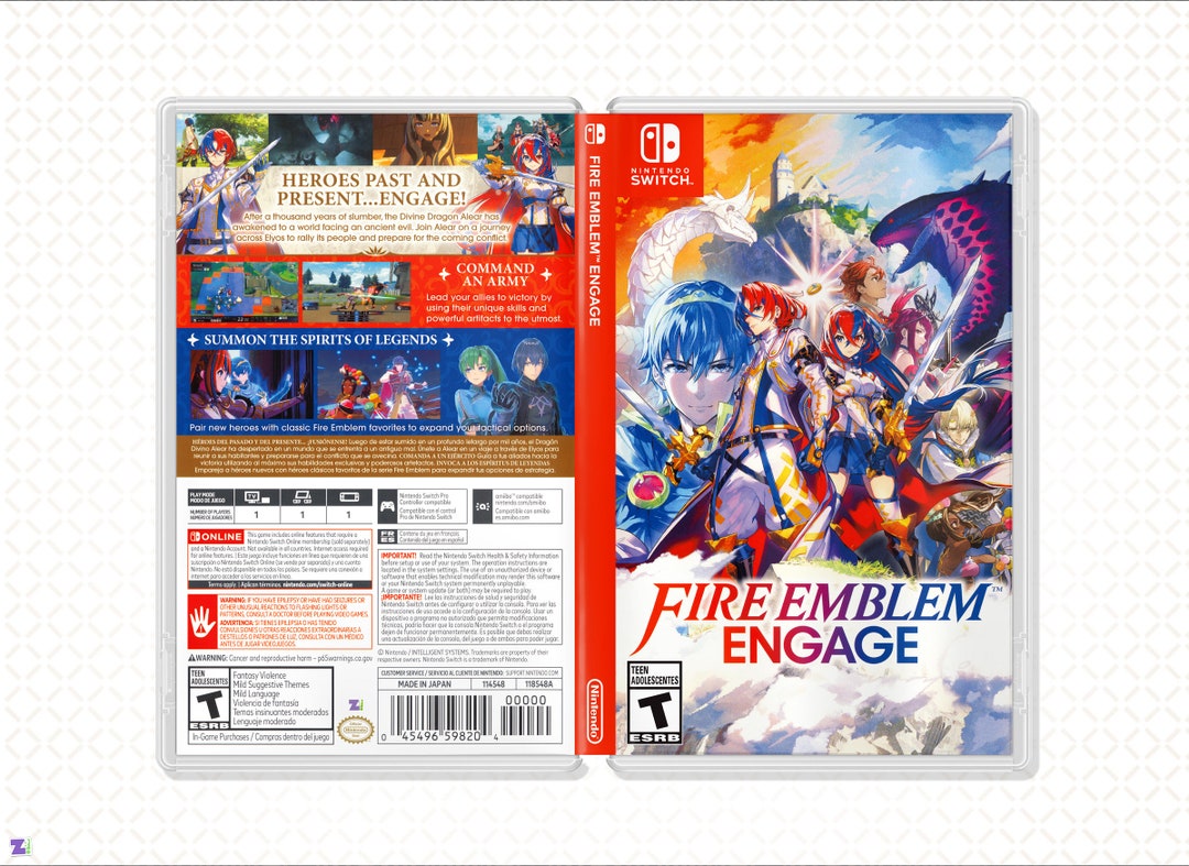 Fire Emblem Engage Cover Art: Replacement Insert / Case for Nintendo ...