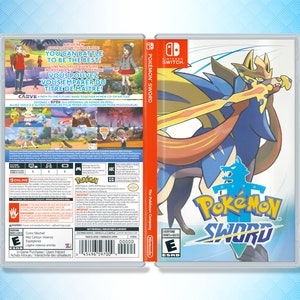 Portada de Pokémon Sword y funda de repuesto para Nintendo Switch ...
