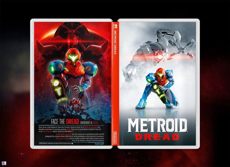 Metroid Dread Cover Art: Premium Special Edition Insert & Case for ...