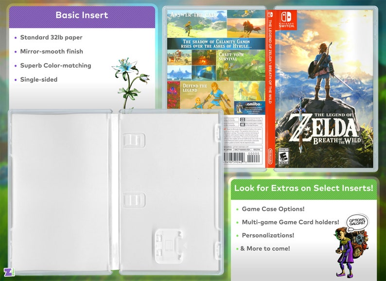 The Legend Of Zelda Breath Of The Wild Game Case Quality | Etsy