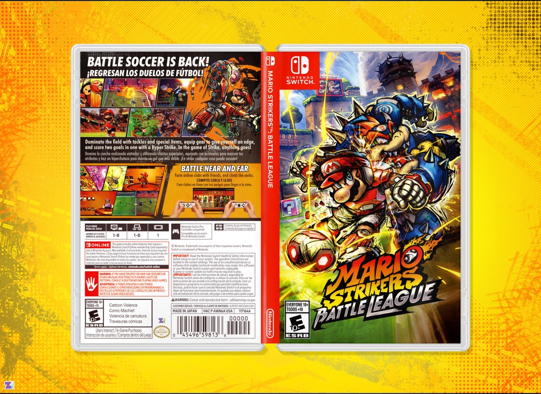 Mario Strikers: Battle League - Cover Art Insert / Case for Nintendo ...