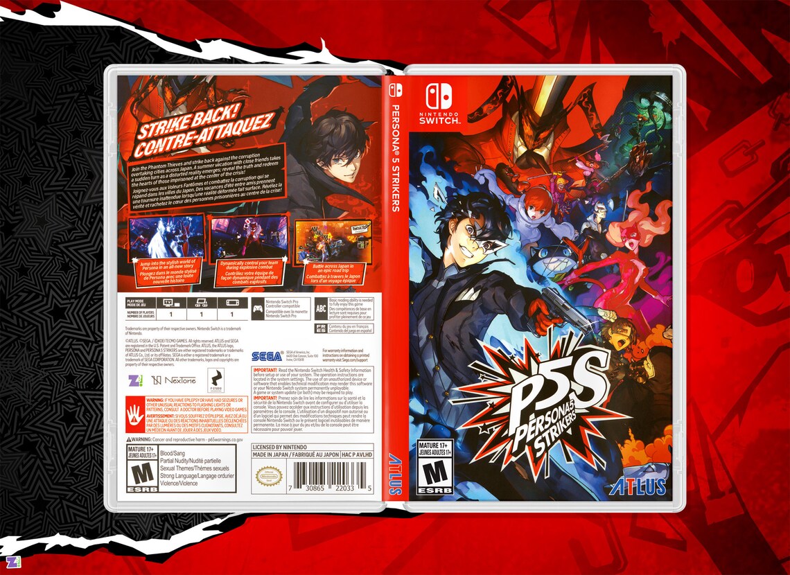 Persona 5 Strikers p5s Reversible Cover Art: Replacement - Etsy
