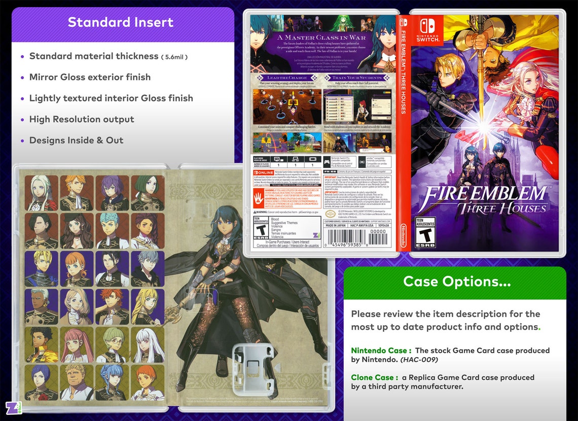 Fire Emblem: Three Houses Cover Art Replacement Insert & - Etsy