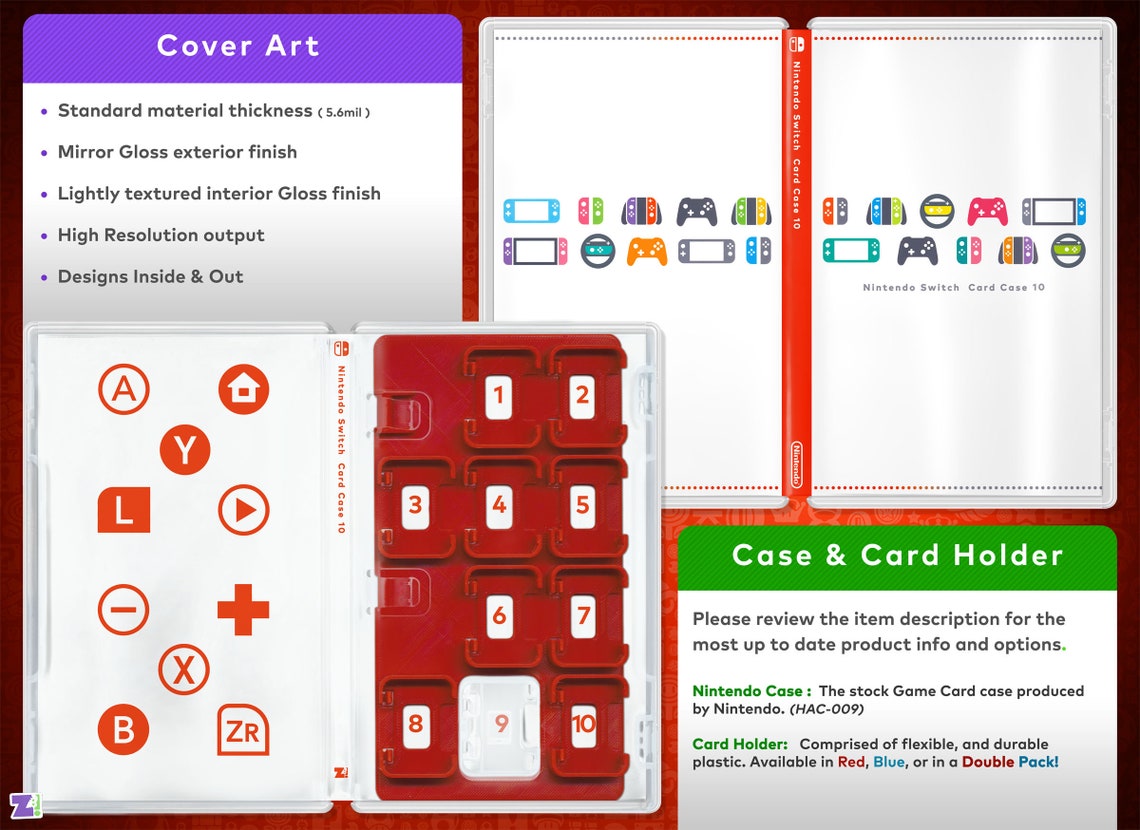 Nintendo Switch Card Case 10: Multi-game Card Holder & Custom - Etsy