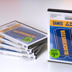 BLOCKBUSTER: Nintendo Switch Game Card Holder (10 Games) - Etsy