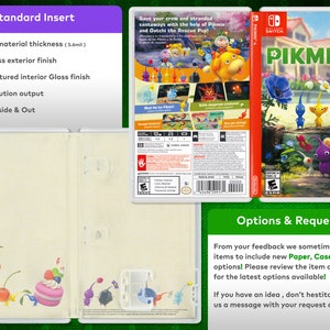 Pikmin 4 Cover Art: Replacement Insert / Case for Nintendo Switch (US ...