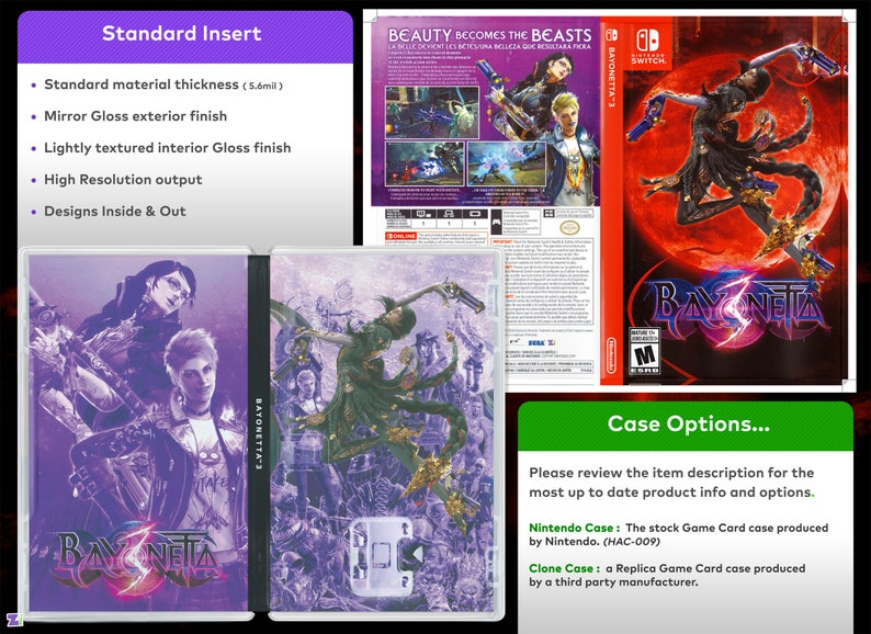 Bayonetta 3 Reversible Cover Art: Insert / Case for Nintendo - Etsy