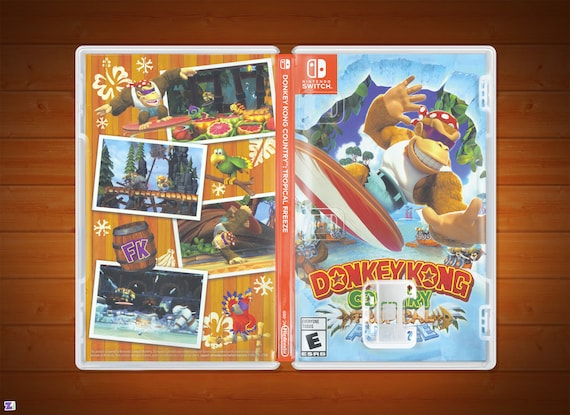 Donkey Kong Country Tropical Freeze Cover Art Replacement Insert Case for Nintendo Switch US Retail Etsy