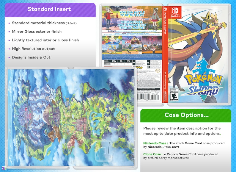 Pokémon Sword Cover Art & Replacement Case for Nintendo Switch - Etsy