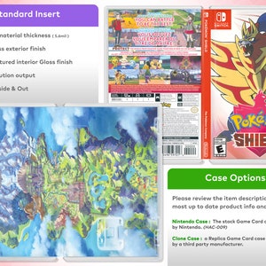 Pokémon Shield Cover Art & Replacement Case for Nintendo Switch - Etsy