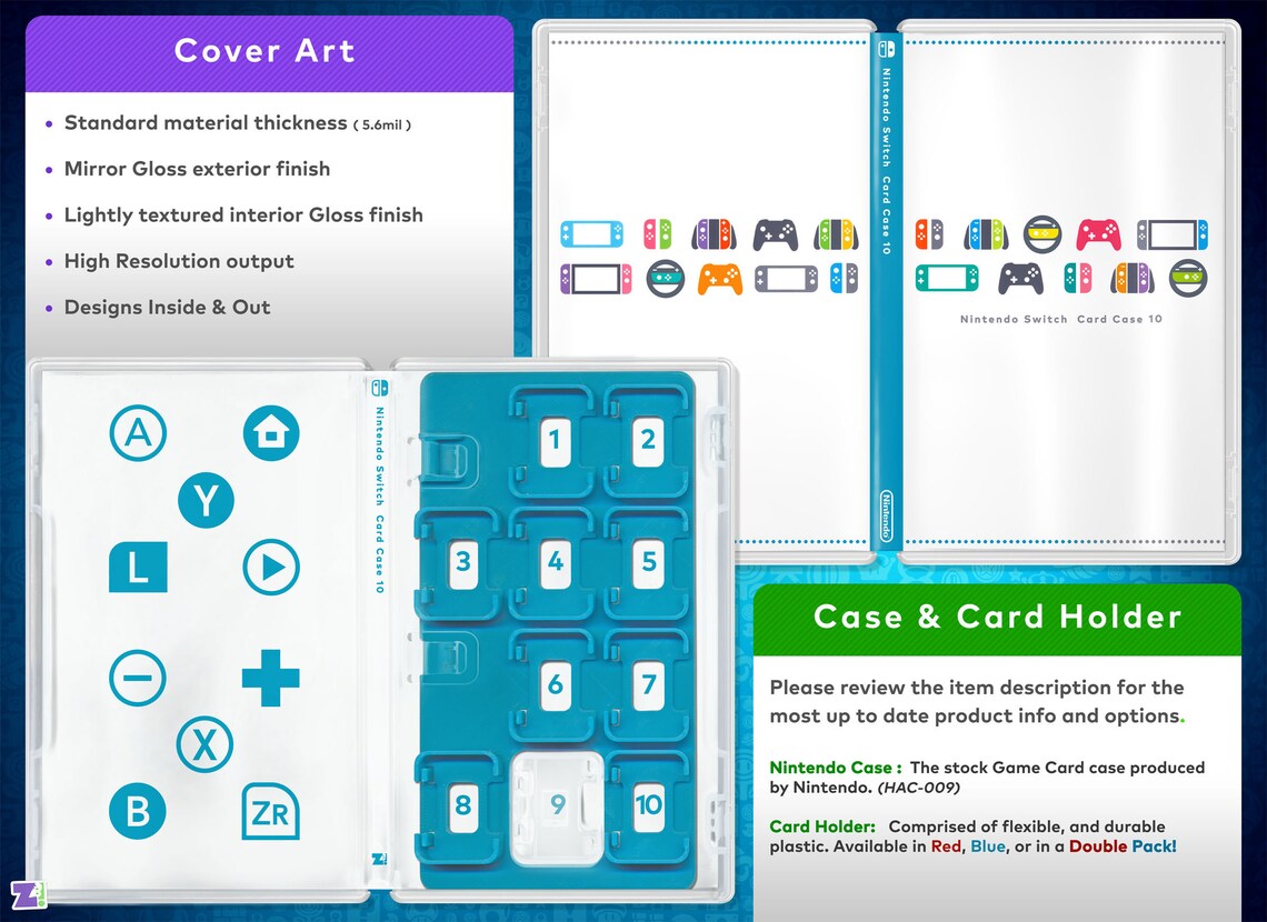 Nintendo Switch Card Case 10: Multi-game Card Holder & Custom - Etsy
