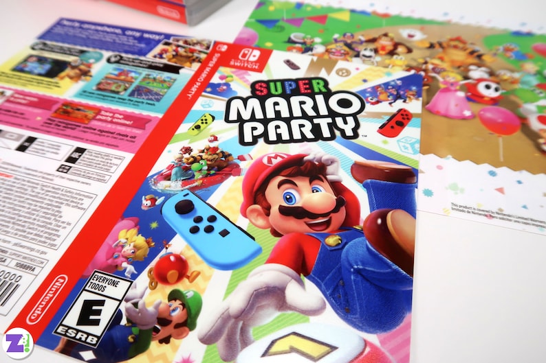 Super Mario Party Game Case & Insert, Quality Replacement Cover Art for ...