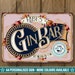 Personalised Gin Bar Sign Metal Wall Door Floral Vintage Retro - Etsy UK