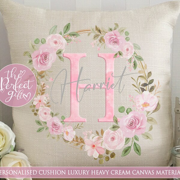 Initial Cushion - Etsy