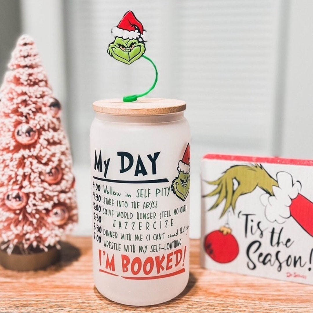 Grinch Schedule Glass, Grinch Cup, Grinch Schedule Cup, Grinch I'm ...